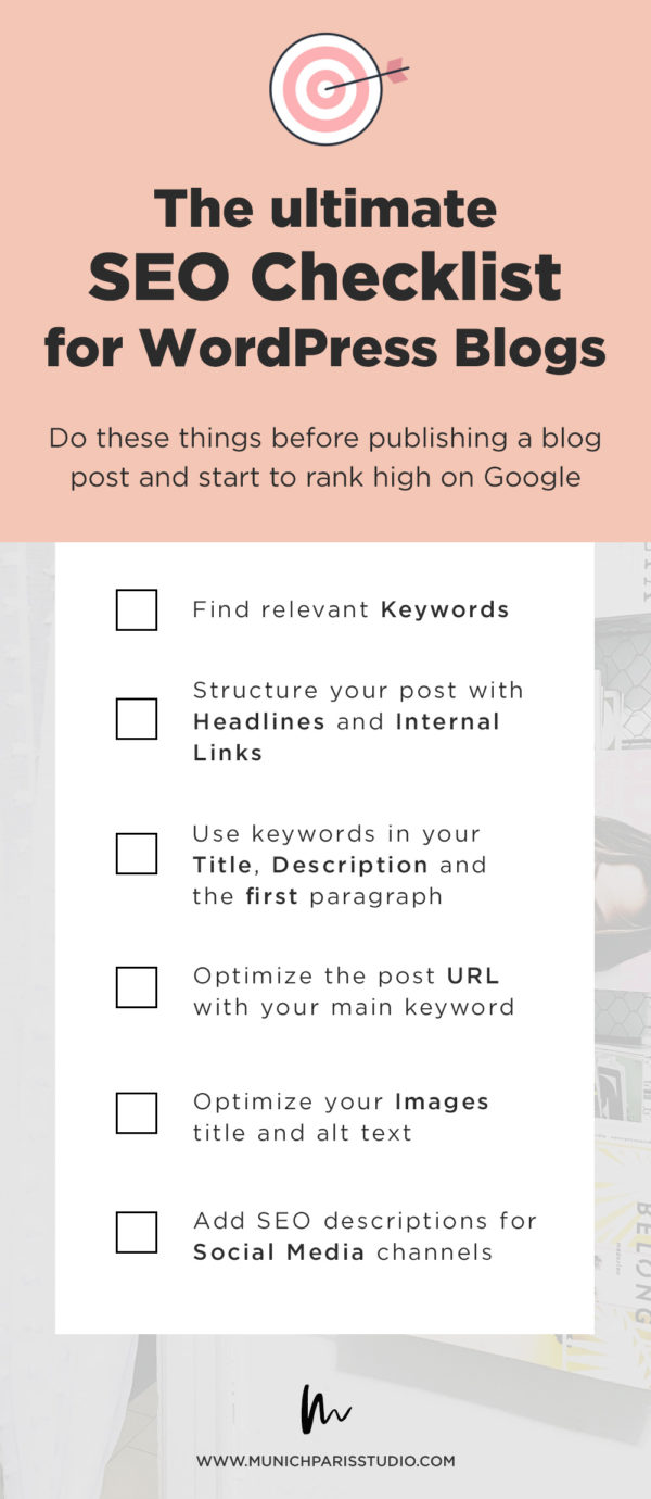 A SEO Guide for WordPress Blogs (+ Freebie Checklist) | MunichParis Studio
